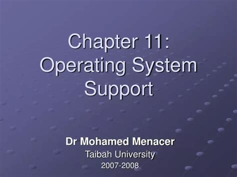 Ppt Chapter 11 Operating System Support Powerpoint Presentation