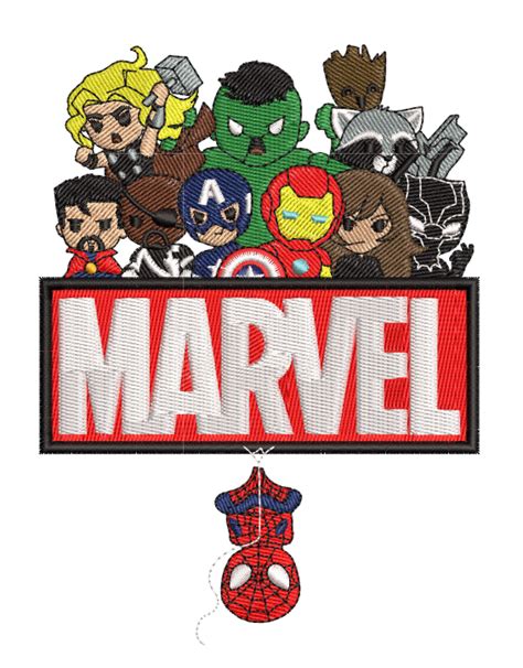 Embroidery Pattern Marvel Chibi Group Age Store Designs
