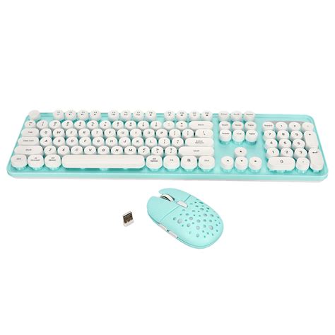 Wireless Keyboard And Mouse Combo Pure Color Retro 24g Wireless Keyboard Mouse With Round