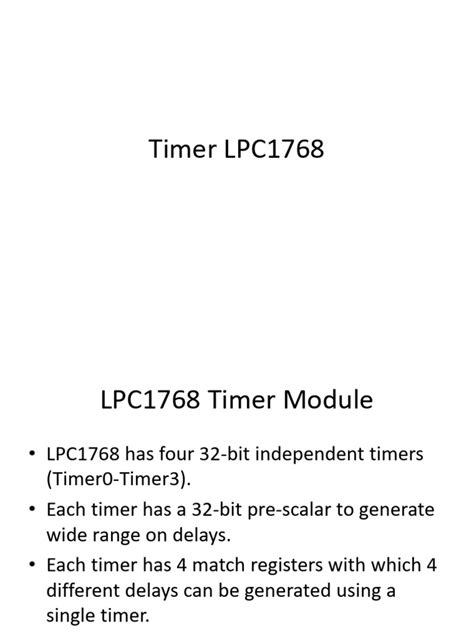 Lpc768 Timer Pdf