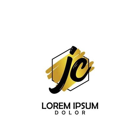 Jc Initial Brush In Circle Frame Template Design 29321161 Vector Art At Vecteezy