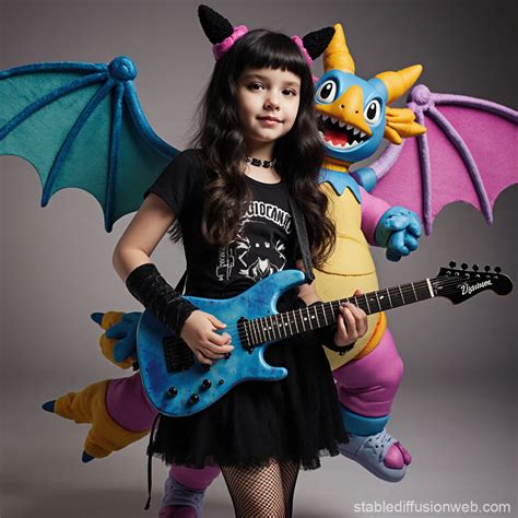 Rocker Chick As If She Were An Mega Digimon Prompts Stable Diffusion