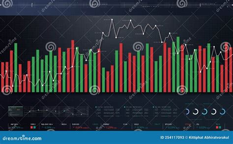 Business Infographic Presentation Display Screen Stock Image Image Of