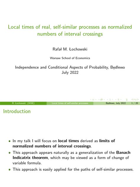 Local Times Of Real Self Similar Processes As Normalized Numbers Of