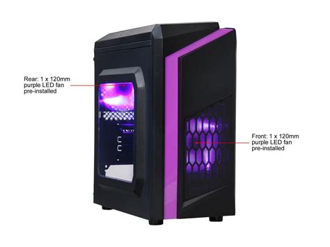 Diypc Diy F2 P Black Purple Micro Atx Computer Case
