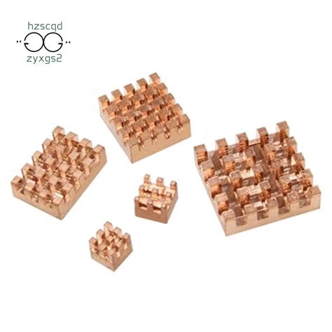 用於 Raspberry Pi5 銅散熱片的散熱片芯片散熱片帶背膠 Cpu 內存插槽散熱片耐用易於使用 蝦皮購物