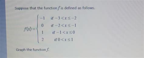 Solved Suppose That The Function F Is Defined As Follows Chegg