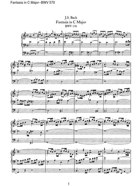 Bach Complete Scores For Organ Pdf Musical Compositions Elements