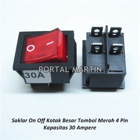 Jual Saklar Switch On Off Kotak Besar Merah Ampere Pin Kab Bogor Portal Martin