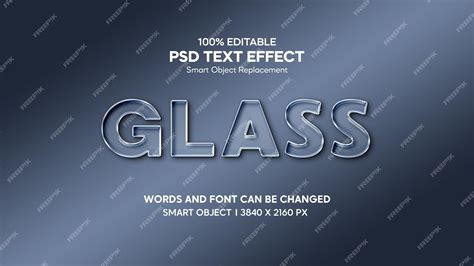 Premium Psd Glass Text Effect Style