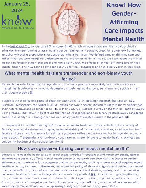 Know How Gender Affirming Care Impacts Mental Health Prevention