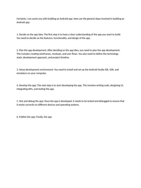 how to build an android app pdf