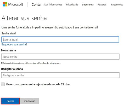 Como Mudar A Senha Do Hotmail Outlook Com Ccm
