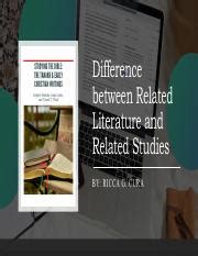 Rrl And Rrs Presentation Compress Pdf Difference Between Related Literature And Related