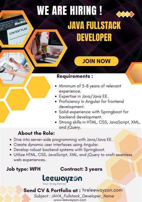 leewayzon on linkedin hiring javadeveloper fullstackdeveloper