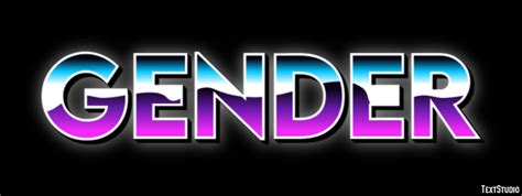 Gender Text Effect And Logo Design Word
