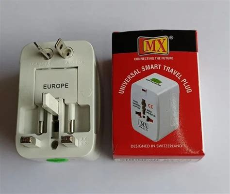 White Plastic Mx Travel Adapter At Piece In Pune Id