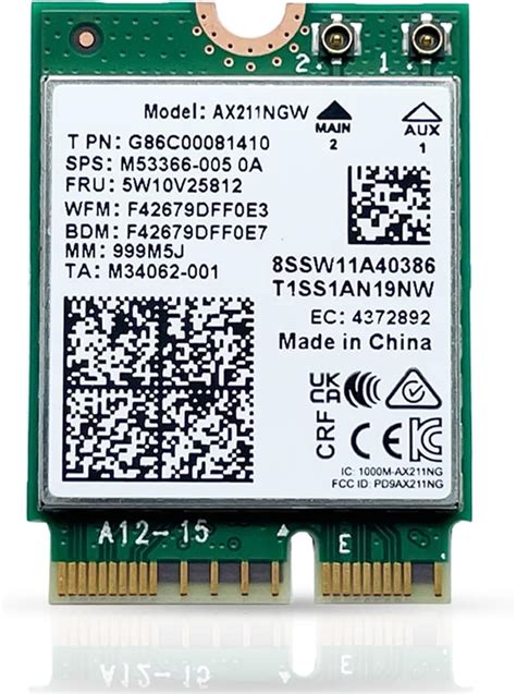 Intel 9462ngw Dual Band Wireless Ac 9462 Cnvio M2 80211ac
