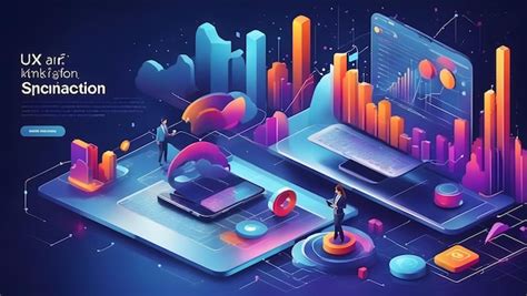 Premium Ai Image Webdesign Vector Illustration Working On Computer Isometric Concept Blue