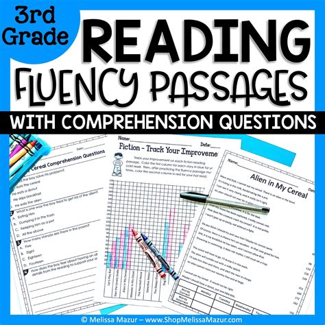 3rd Grade Reading Fluency Passages Reading Comprehension Questions
