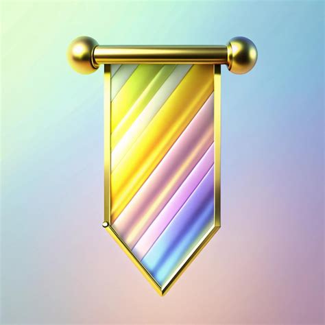A Colorful Arrow Shaped Banner With A Gold Frame With A Rainbow Pattern Premium Ai Generated Image A Colorful Arrow Shaped Banner With A Gold Frame With A Rainbow Pattern Premium Ai Generated Image