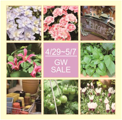 4月29日〜5月7日はgwセール！！ ｜ 東京のエクステリアならさまざまなガーデンを提案する有限会社庭樹園