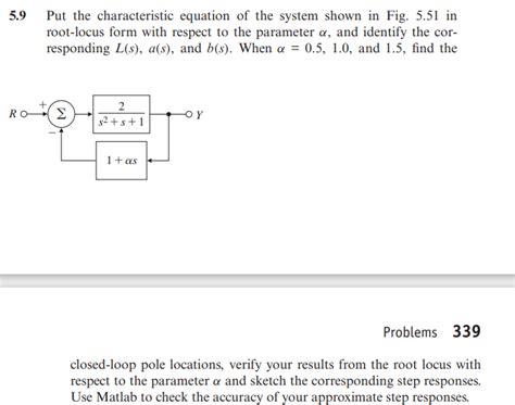 put the characteristic equation of the system shown