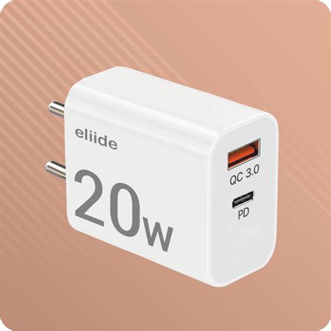 W Dual Port Pd Usb Pd Charger With Lightning To Type C Cable Eliide