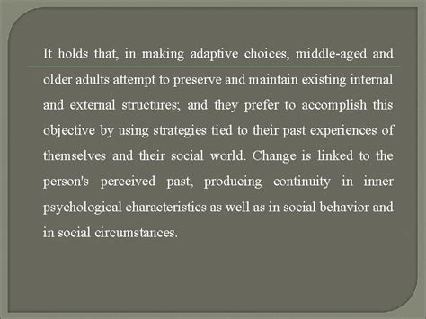 Continuity Theory Definition The Continuity Theory Of Aging