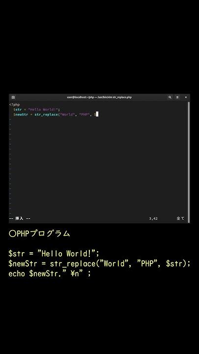 【php】phpのstr replace関数を説明してみた【関数】 shorts php php8 function