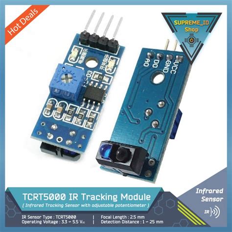 jual tcrt5000 infrared ir line tracking sensor module for arduino