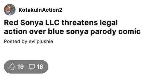 Red Sonya Llc Threatens Legal Action Over Blue Sonya Parody Comic