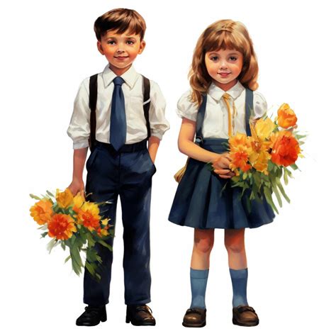 For The First Time In The First Grade A Bright Pencil Picture A Boy