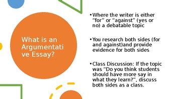 Argumentative Writing PPT By Isabella Herber TPT