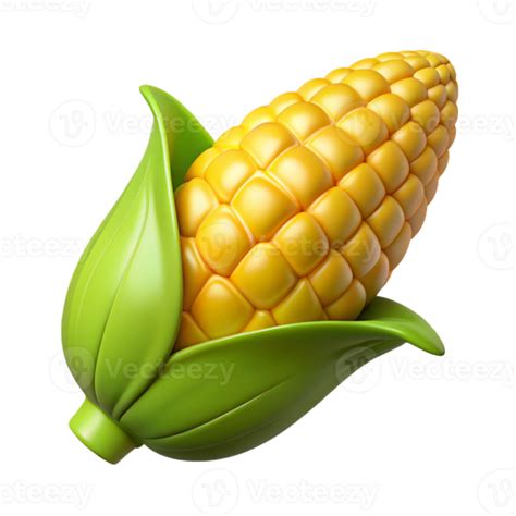 Extraordinary Classic Lab Grown Corn Kernel Yellow Color Isolated High