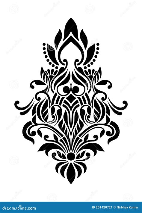 Vector Damask Stencil Patterns Design Stock Vector Illustration Of Ceramic Stencil 201420721