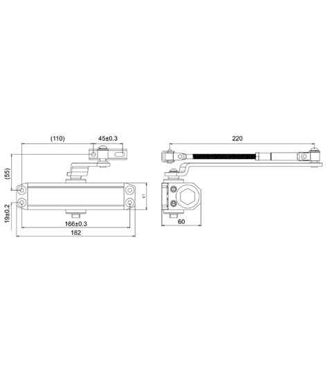 Overhead Door Closer 60461 With Arm Hold Open Cisa 604