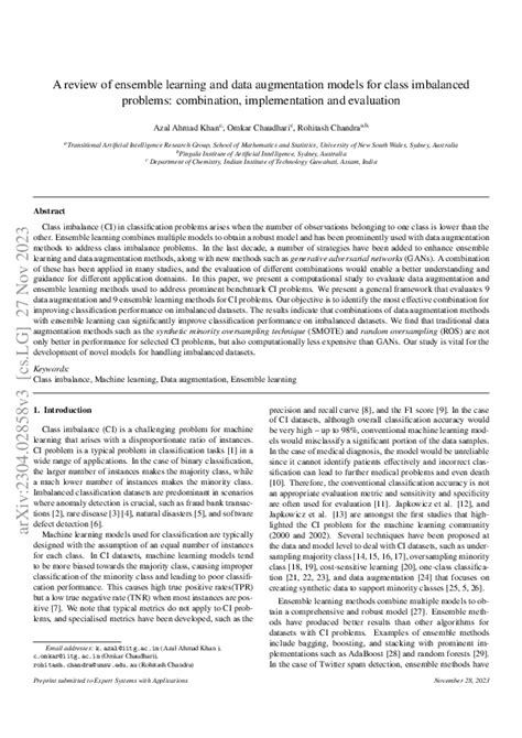 pdf a review of ensemble learning and data augmentation models for