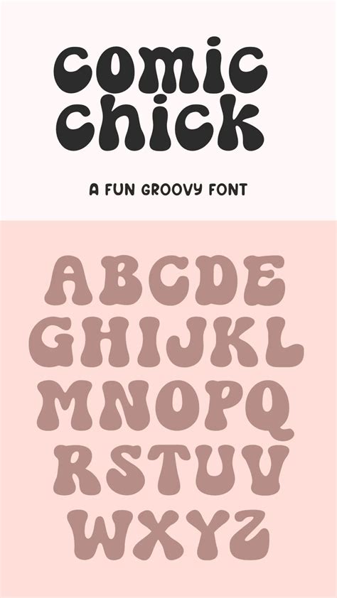 A Fun Groovy Font In 2025 Fonts Alphabet Groovy Font Cute