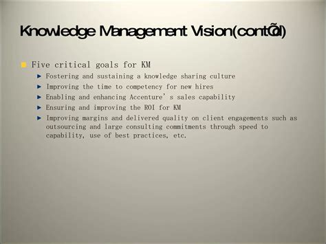 Knowledge Management At Accenture Ppt