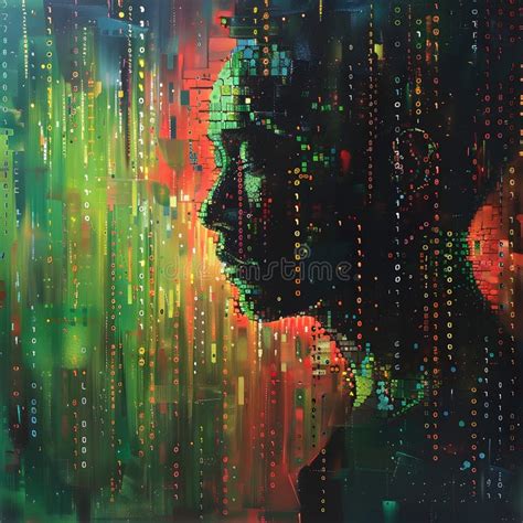 Breaking Through Binary Code Stock Illustration Illustration Of