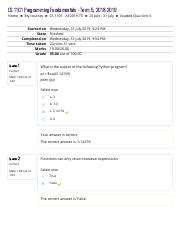Graded Quiz Unit 6.pdf - 21/8/2019 Graded Quiz Unit 6 CS 1101 ...