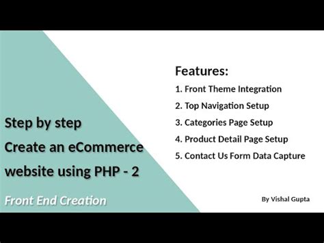 Learn Step by step create an eCommerce website using PHP Part 2 Front End Creation - Mind Luster