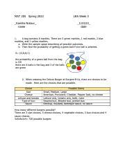Probability And Combinatorics Practice Problems Course Hero