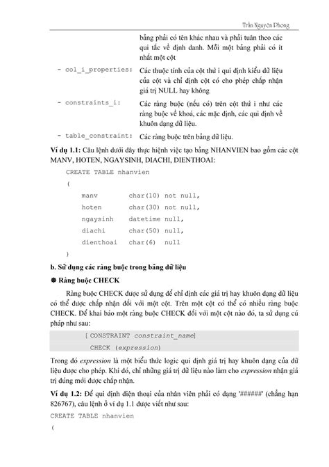 Giáo Trình Thực Hành Sql Tailieuhayvn