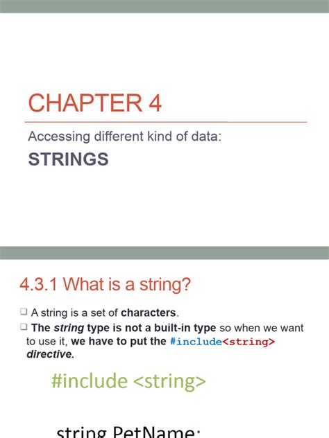Chapter 4 Strings Pdf String Computer Science Software