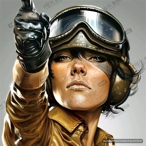 Ai创作图写实人物插画 女性插画绘画时尚彩绘 数字美女插画 手枪手势美女 写实人物手绘 数字肖像插画 机枪兵人像 老外插画 女英雄人物巾帼英雄 写实人物绘画 高精女孩原画稿 国外插画nipic