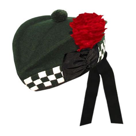 Scottish Special Forces Green Pipers Drummers Glengarry Hat