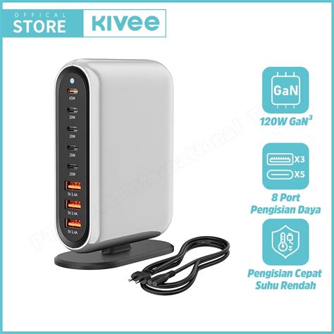 Jual Hot Kivee Charger Type C Super Fast Charging W Kv Ae In Multi Port Pd Qc