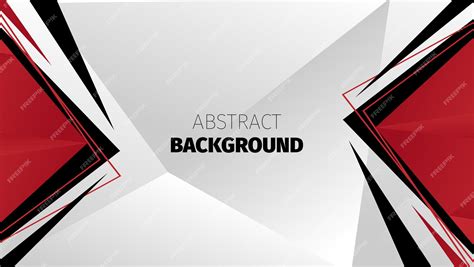 Premium Vector Red And Black Abstract Design On White Geometric Background